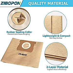 10 Pack DXVA25-4040 Dust Bag-4 gallon Replacement for DEWALT DXV04T 4 Gallon Wet/Dry Vacuum
