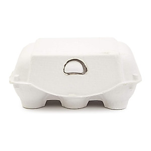 Juvale - Empty Egg Cartons (20 Pack), Half Dozen, White