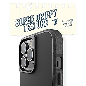 Smartish iPhone 13 Pro Slim Case - Gripmunk Compatible with MagSafe [Lightweight + Protective] Thin Grip Cover with Microfiber Lining - Black Tie Affair