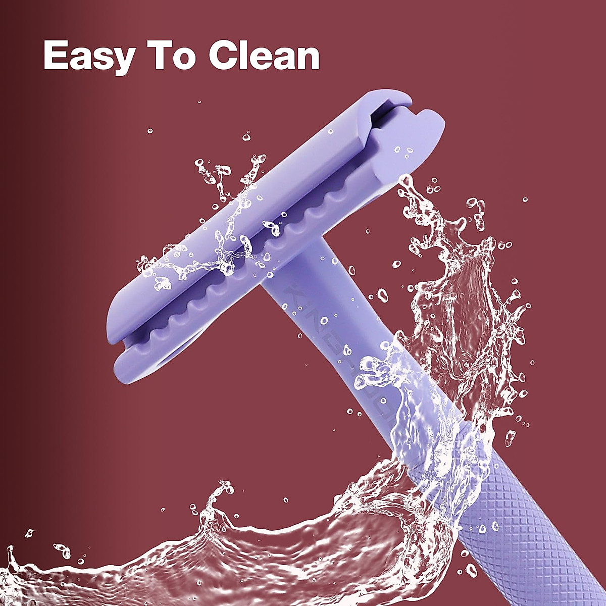 KINGHOOD Copper Single Blade Razor for Gentle & Close Shave - Double Edge Safety Razor with 10 Blade Refills, Long Handle, Weighted Razor, Eco-Friendly & Less Irritation Perfect for Sensitive Skin