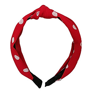 Qianuer Polka Dot Headband Knotted Hair Accessories Head Band Hoop for Women