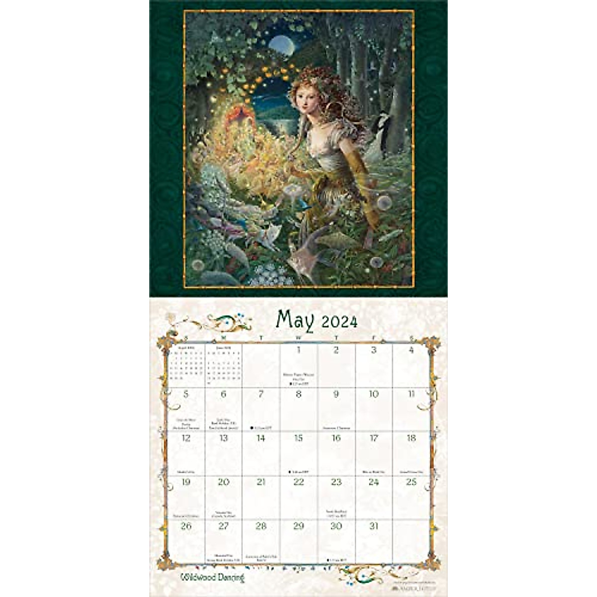 Women of Myth & Magic 2024 Fantasy Art Wall Calendar by Kinuko Craft | 12" x 24" Open | Amber Lotus Publishing