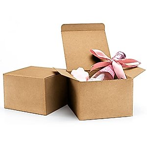 ValBox 5x5x3.5 Brown Gift Boxes, 20 PCS Gift Boxes with Lids for Presents, Small Bridesmaid Box for Gifts, Wedding, Crafting, Recyclable, Easy Assemble Cardboard Boxes