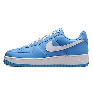 Nike mens Air Force 1 Low Retro, University Blue/White/Metallic, 10