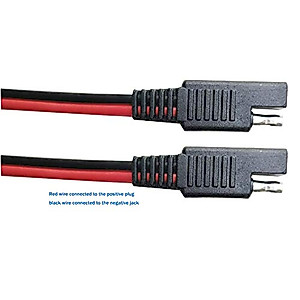 Meiyangjx SAE Connector Extension Cable, SAE Quick Connector Disconnect Plug SAE Automotive Extension Cable, Solar Panel SAE Plug (2Pack-30cm/1ft)