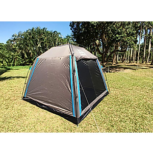 Hasika Screen Camping Tent with Floor 4 Season 8x8ft Large Mesh Room Shelter Canopy for Outdoors Gazebo Outside Poles Excluded