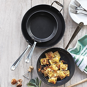 All-Clad Black Nonstick 12-Inch Skillets Set of 3, 834, 1034, 1234