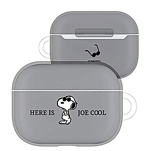 Gourmandise SNG-472B Peanuts AirPods Pro Soft Case, Joe Cool Gray