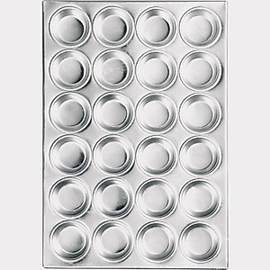 Tezzorio 24-Cup Muffin Pan/Cupcake Pan, Commercial Grade Aluminum Muffin Pan, Professional Bakeware