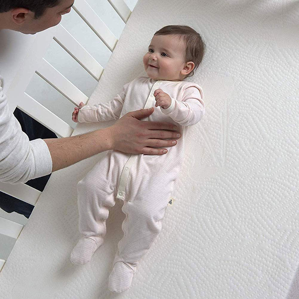 Bundle of Dreams Versatile 3-Inch or 5-Inch Non-Toxic Hypoallergenic Organic Cotton Mini Baby Infant Crib Sheet Protector (Mini Mattress Protector Only)