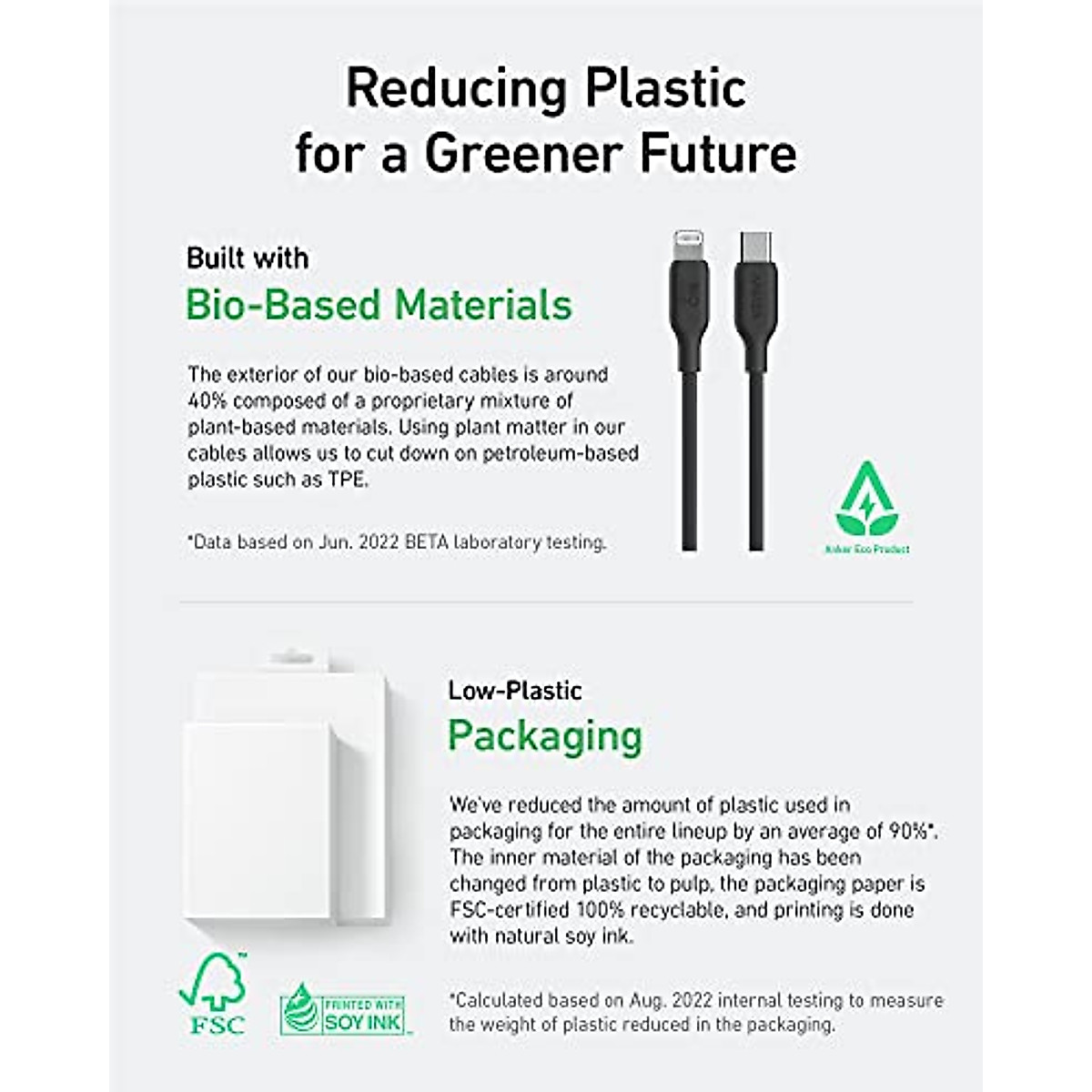 Anker USB-C to Lightning Cable, 541 Cable (Phantom Black, 6ft), MFi Certified, Bio-Based Fast Charging Cable for iPhone 14 14pro 14pro Max 13 13 Pro 12 11 X XS XR 8 Plus (Charger Not Included)