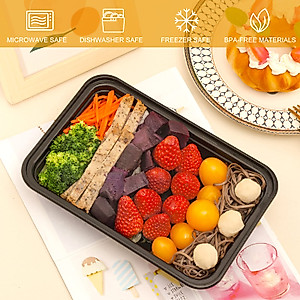 Moretoes 30 Pack 28Oz Meal Prep Containers, Plastic Food Storage Containers with Lids, Bento Box, BPA Free, Stackable, Microwave/Dishwasher/Freezer Safe