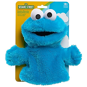 Just Play Sesame Street Cookie Monster 9-inch Hand Puppet, Preschool Pretend Play, Kids Toys for Ages 18 Month
