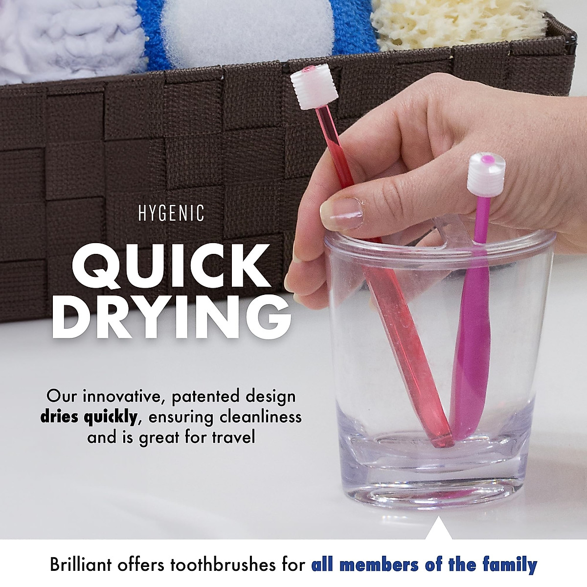 Brilliant Oral Care Kids Toothbrush with Soft Bristles and Round Head, for a Child Approved, Easy to Use All-Around Clean Mouth, Ages 5-9 Years, Teal, 3 Pack