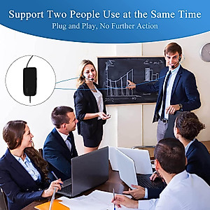 HUACAM 2.4G Wireless Microphone System for Two People, 165 ft Long Range, Stable Transmission, Portable Headset Microphone for Voice Amplifier, PA System, Teacher, Fitness Instructor, Outdoor