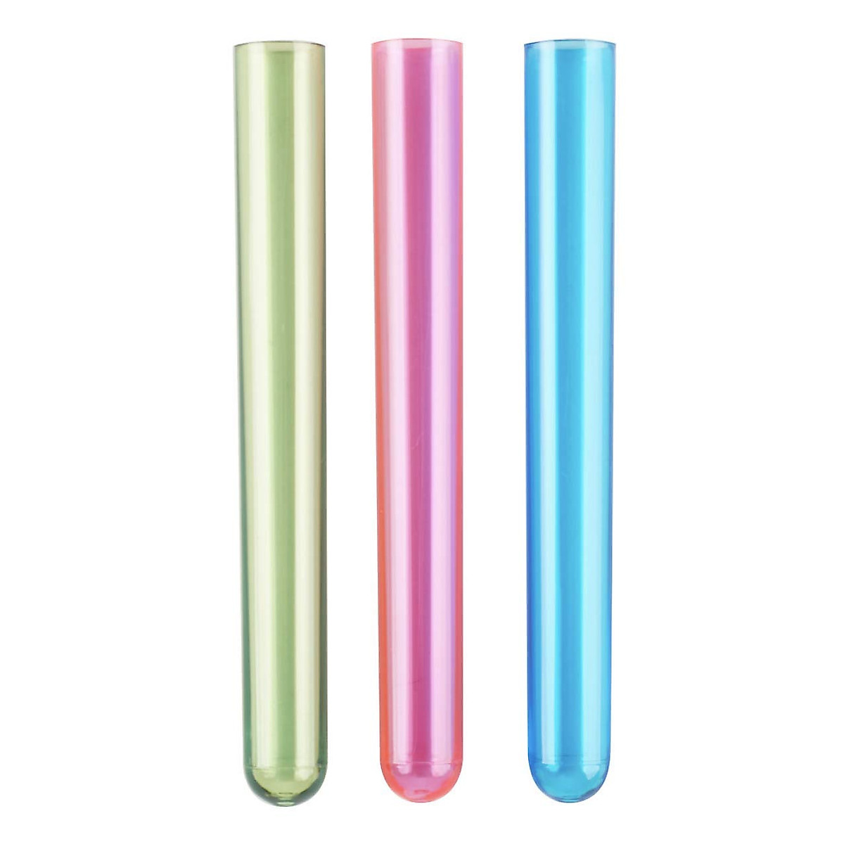 Desert Mercantile 24 Neon Test Tube Shot Glasses with 2 BONUS Liquor Pourers for Spill Free Pours for Bachelorette Parties, Bars, Pool Parties, Man-Caves, New Years Eve, and Holidays.