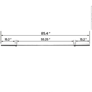 Yaheetech 7- Foot Olympic Bar Barbell w/Two Collars - Solid Iron Weighted Workout Bar - Chrome Weight Straight Bar for Home Gym Weightlifting & Power Lifting Strength Training Exercises