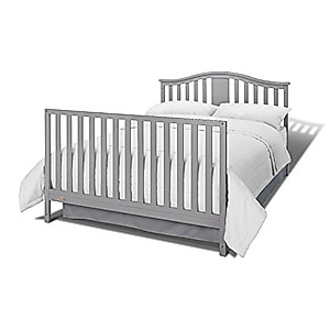 Graco Solano 4-in-1 Convertible Crib and Changer with Drawer (Pebble Gray) – Crib and Changing -Table Combo with Drawer, Includes Changing Pad, Converts to Toddler Bed, Daybed and Full-Size Bed