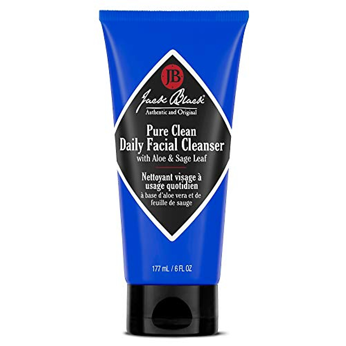 Jack Black - Pure Clean Daily Facial Cleanser,â€“ 2-in-1 Facial Cleanser and Toner, Removes Dirt and Oil, PureScience Formula, Certified Organic Ingredients, Aloe and Sage Leaf, 6 fl oz (Pack of 1)