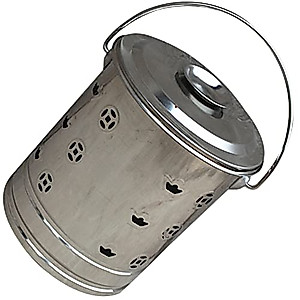 LIFKOME Outdoor Compost Bin Burn Incinerator Cage Garden Incinerator Bin Burning Leaves Stainless Steel Burn Incinerator Bin for Garden Leaf Trash Wood Backyard Bonfire Burn Cage