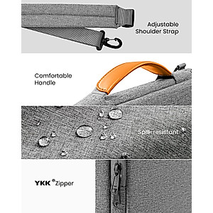 tomtoc 360 Protective Laptop Shoulder Bag for 13-inch 2025 MacBook Air M4/A3240, M3/A3113, M2/A2681, M1/A2337, MacBook Pro M2/A2686 M1/A2338, Water-Resistant Laptop Accessory Carrying Case Sleeve