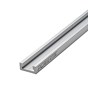 POWERTEC 71167 Aluminum Miter T-Track, 48-Inch, Aluminum Grey
