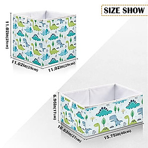 xigua Dinosaur Cube Storage Bin Large Collapsible Storage Box Canvas Storage Basket for Home,Office,Books,Nursery,Kid's Toys,Closet