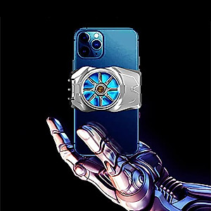Universal Phone Cooler, Portable Quick Cooling CellPhone Radiator Gaming Cooler Fan for android devices Silver Plug-in