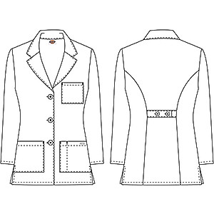 Dickies Women's 32" Poplin Lab Coat 84400, S, White