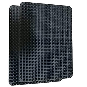 Non-Stick Silicone Baking, Pyramid Healthy Cooking Oven Mat Fat Red-2 Pack by Alpenkok (Black)