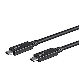 Monoprice 3.1 USB-C to USB-C Gen 2 - 1 Meter (3.3ft) 5A, 10 Gbps, For PC, Samsung Galaxy S9 S8 Note 8, Pixel, LG V30 G6 G5, Nintendo Switch, and more
