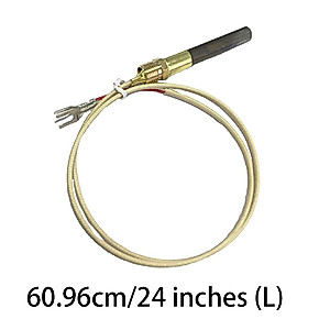 Thermopile Generator,750 Millivolt Temperature Resistance Replacement Thermopile Generator,24'' Long Fireplace Replacement Parts,Fireplace & Stove Accessory,for Gas Fireplace/Gas Grills/Gas Boilers