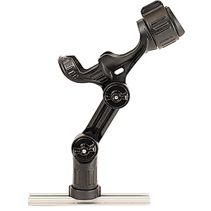 YakAttack Omega Pro Rod Holder with Turnkey Track Adapter - 90° Aluminum Boat Mount