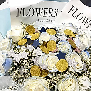 Paper Confetti Black and Gold Party Decorations 300pcs Glitter Table Confetti 1.2”Circles |for Wedding Birthday Graduation Decor|Popper Holiday|