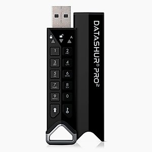 iStorage datAshur PRO2 4 GB | Secure Flash Drive | FIPS 140-2 Level 3 Certified | Password protected | Dust/Water-Resistant