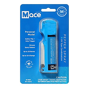 Mace Brand Personal Pepper Spray (Neon Blue), Full Size