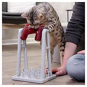 TRIXIE Cat Activity Turn Around Strategy Game, Slow Feeder, Interactive, Treat Toy 9 x 7 x 13 in.