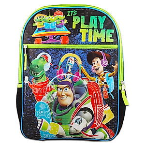 Buzz Lightyear School Supplies Bundle Buzz Lightyear Bags for Kids - 4 Pc Buzz Lightyear Backpack with Toy Story Stickers, Water Bottle, and More (Buzz Lightyear School Bagpack)
