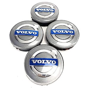 Sudemota 4pcs Car Tyre Hubcap for Volvo V40 V60 V90 S60 S40 V70 XC70 XC60 XC90 Truck Rim Caps 64mm Wheel Tyre Center Anti Rust Wear Resistant Center Hub Cap ​Set Car Wheel Trims,A