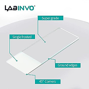LABINVO Pre-cleaned Frosted Microscope Slide Set, 288Pcs of Dim.75.0X25.0X1.1mm Slides, 45°Corners, Super Grade, Ground Edges, with A Mark Pen, IN-MSP002