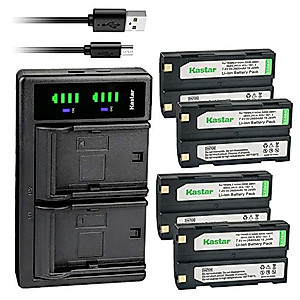 Kastar 4-Pack Ei-D-Li1 Battery and LTD2 USB Charger Replacement for Trimble 29518, 46607, 52030, 54344, 38403, 5700, 5800, 92600, R4, R6, R7, R8, R8 GPS, R8 GNSS, MT1000