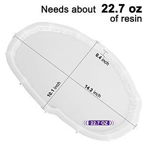 Actvty Resin Tray Mold, Oval Tray Molds for Epoxy Resin, Large Silicone Tray Mold for Resin Casting, DIY Resin Crafts, Jewelry Tray, Home Decoration