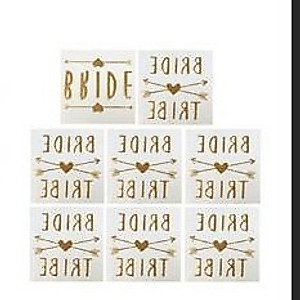 GEMICH BACHELORETTE PARTY SASH SET: Bride to be , Maid of Honor , 6 Bridesmaids Sashes and 8 Tattoos, Team Bride , Tiara, Veil, Bridal Shower Favors.