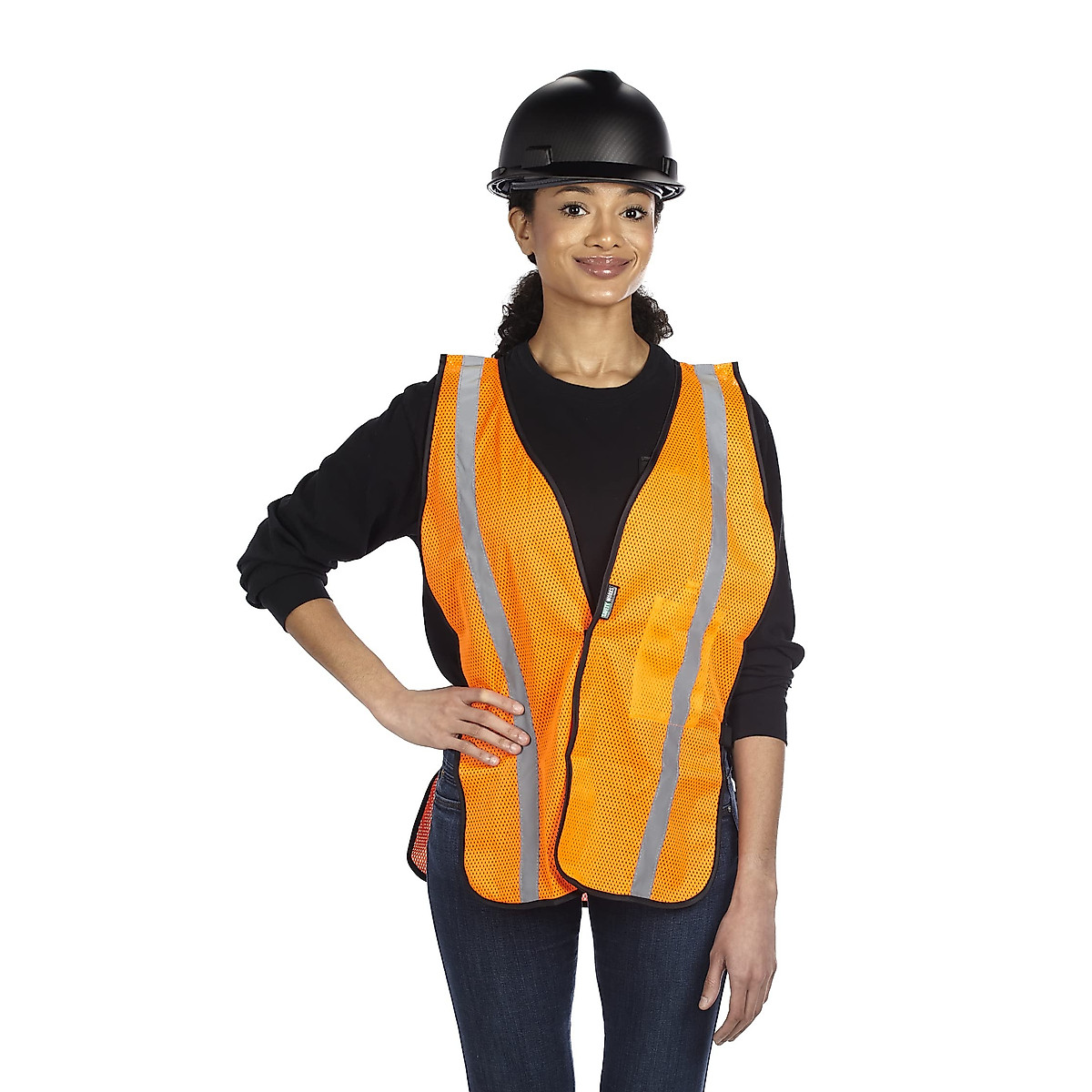 MSA 10204777 Hydro Dip V-Gard Cap Style Safety Hard Hat With Fas-Trac III Ratchet Suspension | Polyethylene Shell, Self Adjusting Crown Straps - Standard Size in Sport Carbon