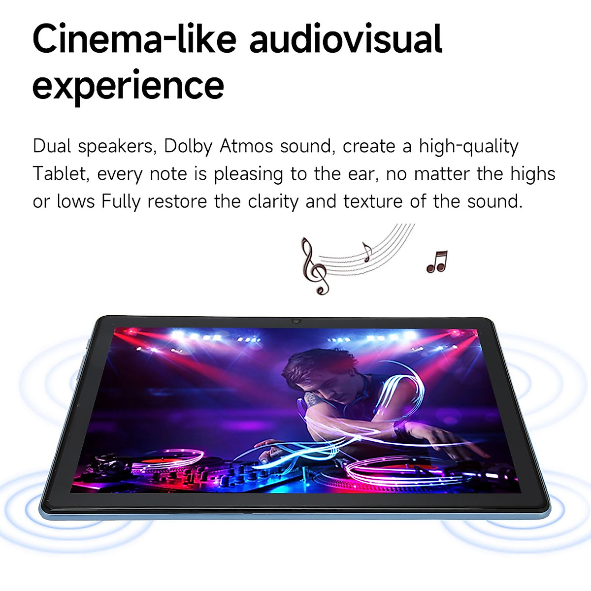 HEEPDD HD Tablet Octa Core CPU Gaming Tablet 8GB RAM 256GB ROM 10.1 Inch FHD 2 Card Slots with Family Keyboard (US Plug)