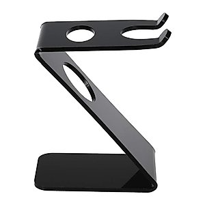 1 Piece Shaving Razor Brush Holder Stand Acrylic Shaving Razor Brush Holder Shaving Brush Stand for Razor Storage Men's Shaving Tool, Black