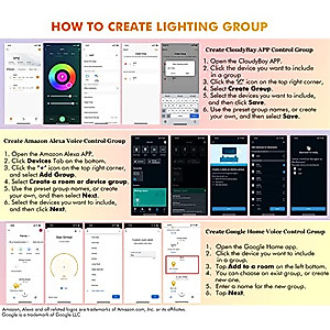 CLOUDY BAY [6 Pack] 6inch Smart WiFi LED Recessed Lights,RGBCW Color Changing Recessed Lighting,Compatible with Alexa and Google Home Assistant,No Hub Required,15W 2700K-6500K,CRI90+ Wet Location