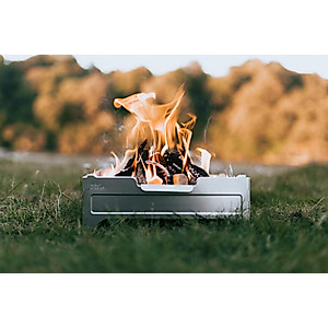 Wolf and Grizzly Fire Safe | Portable Fire Pit For Camping | Foldable Camping Fire Pit for Outside Cooking and Campfires | Small Fire Pit | Folding Firepit | Compatible With Our Portable Camping Grill