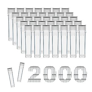 CryoKing Plastic Cryogenic Vials with Lids, Sterile Specimen Collection, Cryovial Storage Vile with Screw Caps, 2.0ml Collection Tubes for Liquid Culture (47.5mm, Self-Standing), Case of 2,000
