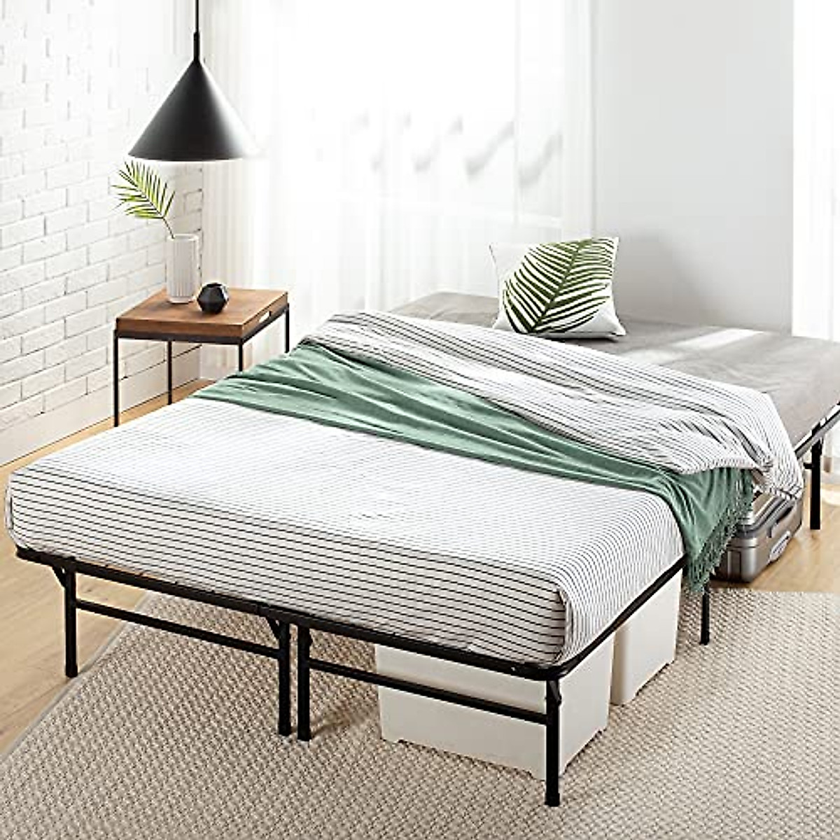ZINUS SmartBase Heavy Duty Mattress Foundation / 14 Inch Metal Platform Bed Frame / No Box Spring Needed / Sturdy Steel Frame / Underbed Storage, Queen